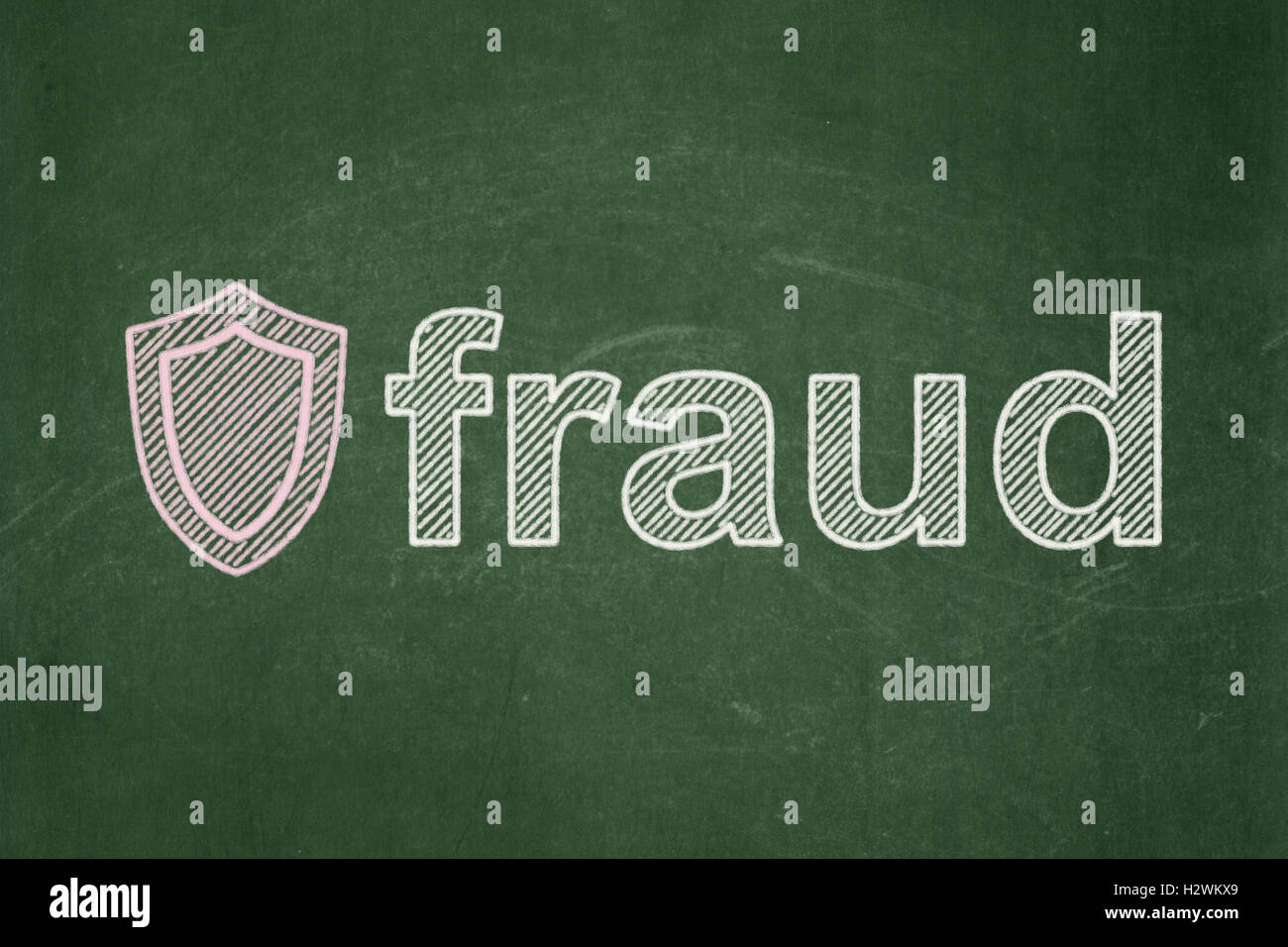 Security concept: Shield and Fraud on chalkboard background Stock Photo ...