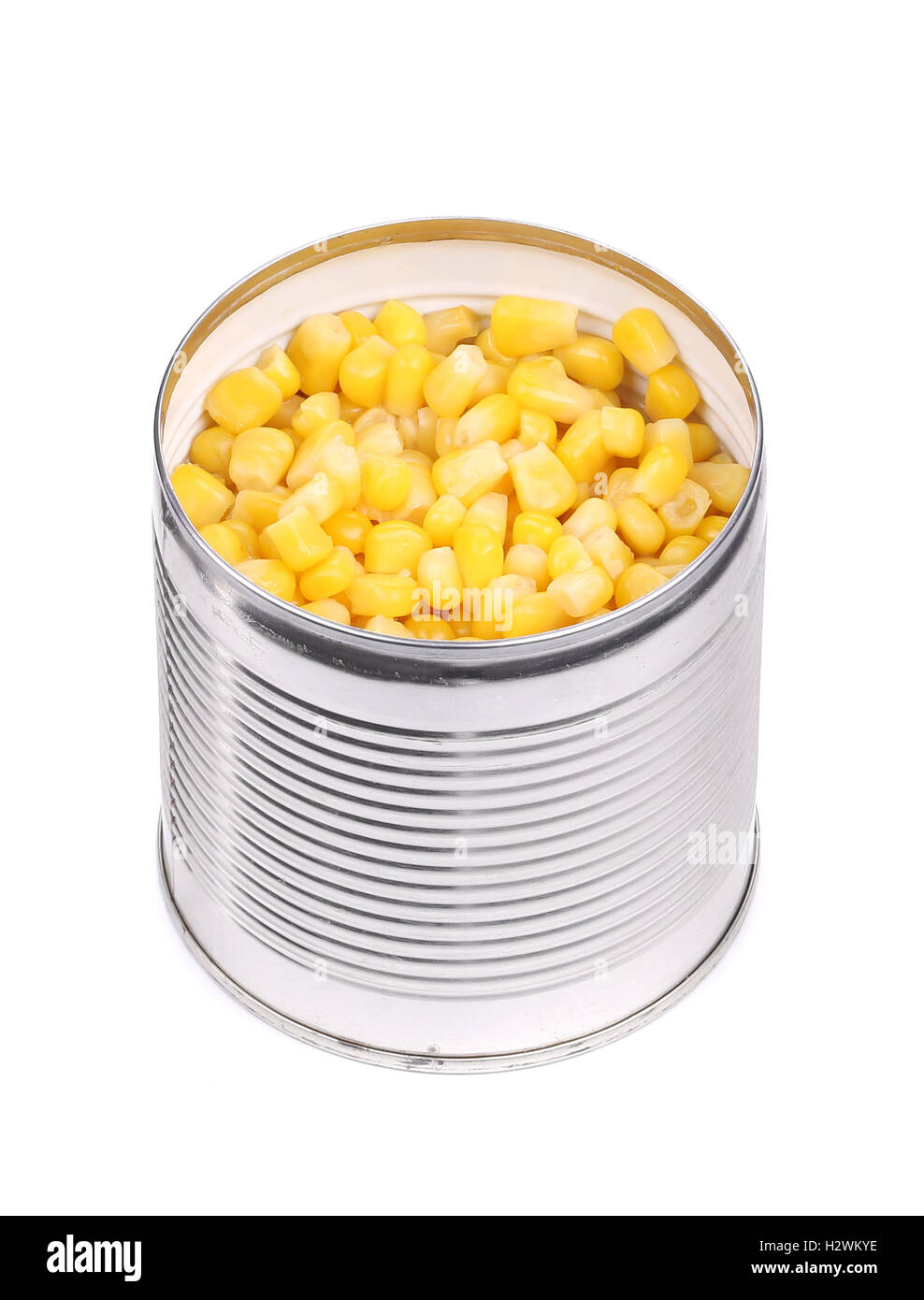 Tin with canned sweet corn Stock Photo - Alamy