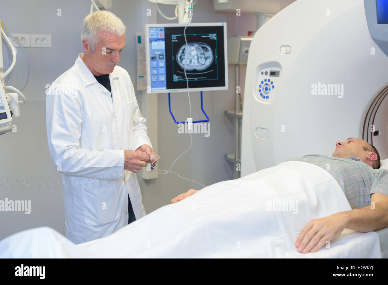 preparing for MRI Stock Photo - Alamy