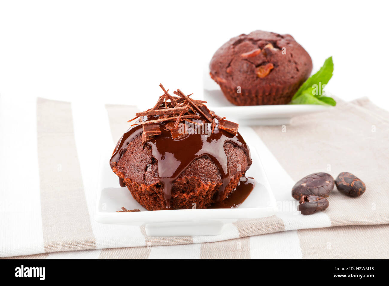 Luxurious chocolate muffins Stock Photo - Alamy
