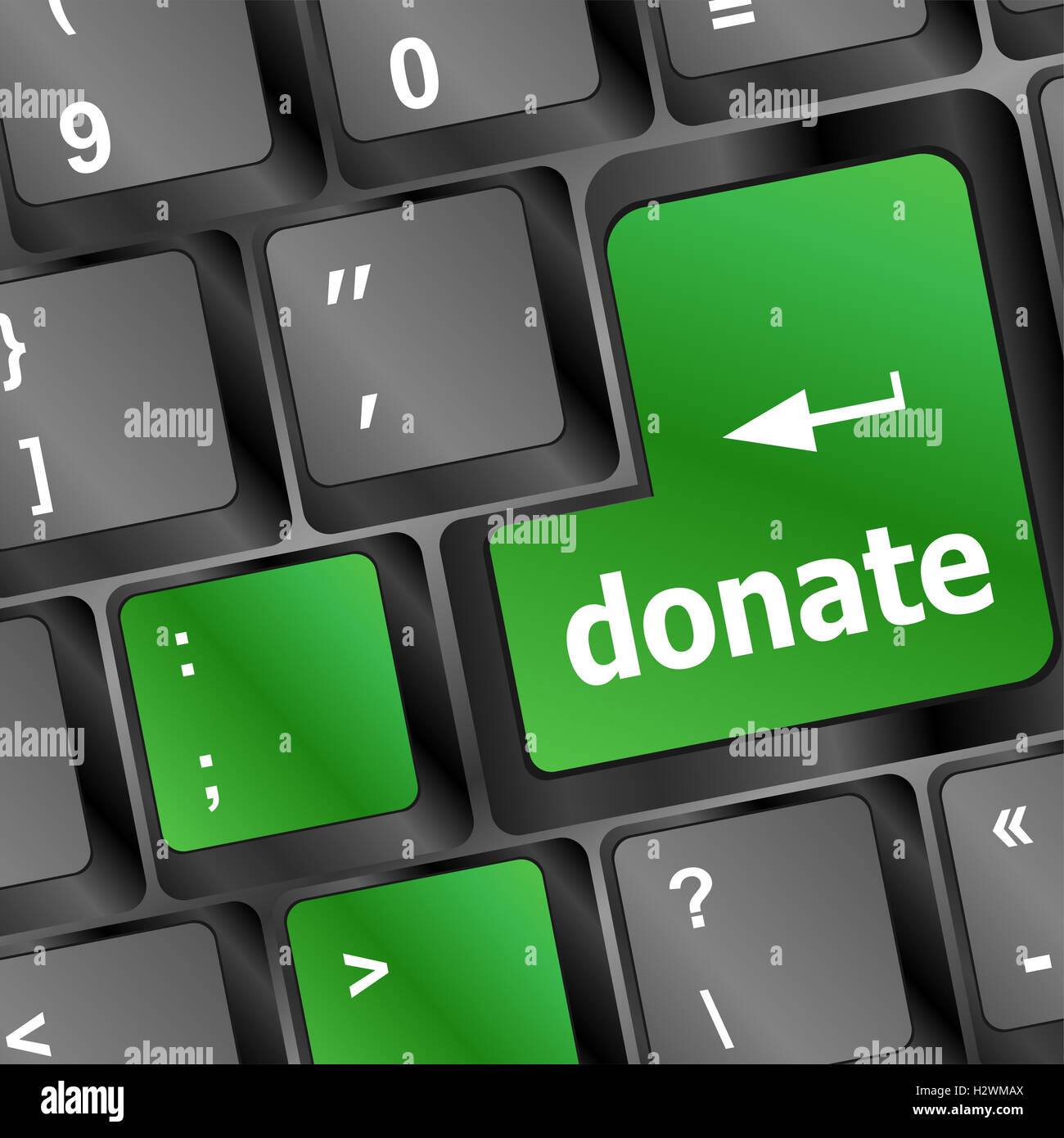 donate button on computer keyboard pc key Stock Photo - Alamy