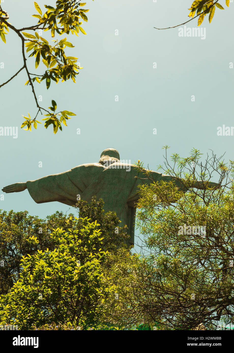 looking up at Christ the Redeemer statue from behind Stock Photo - Alamy
