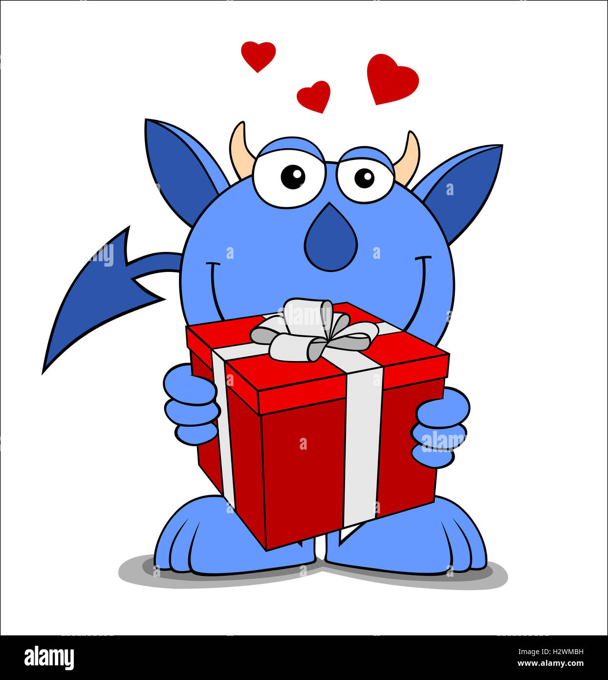 Vector illustration of funny devil cartoon style Stock Photo - Alamy