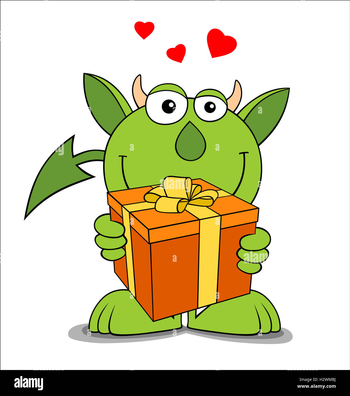 Vector illustration of funny devil cartoon style Stock Photo - Alamy