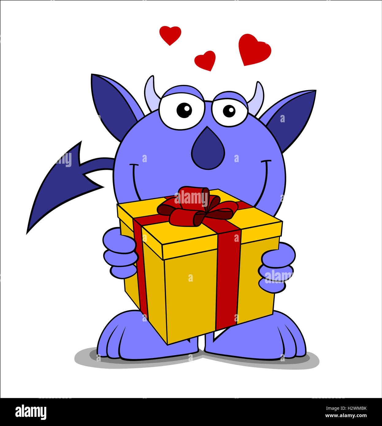 Vector illustration of funny devil cartoon style Stock Photo - Alamy