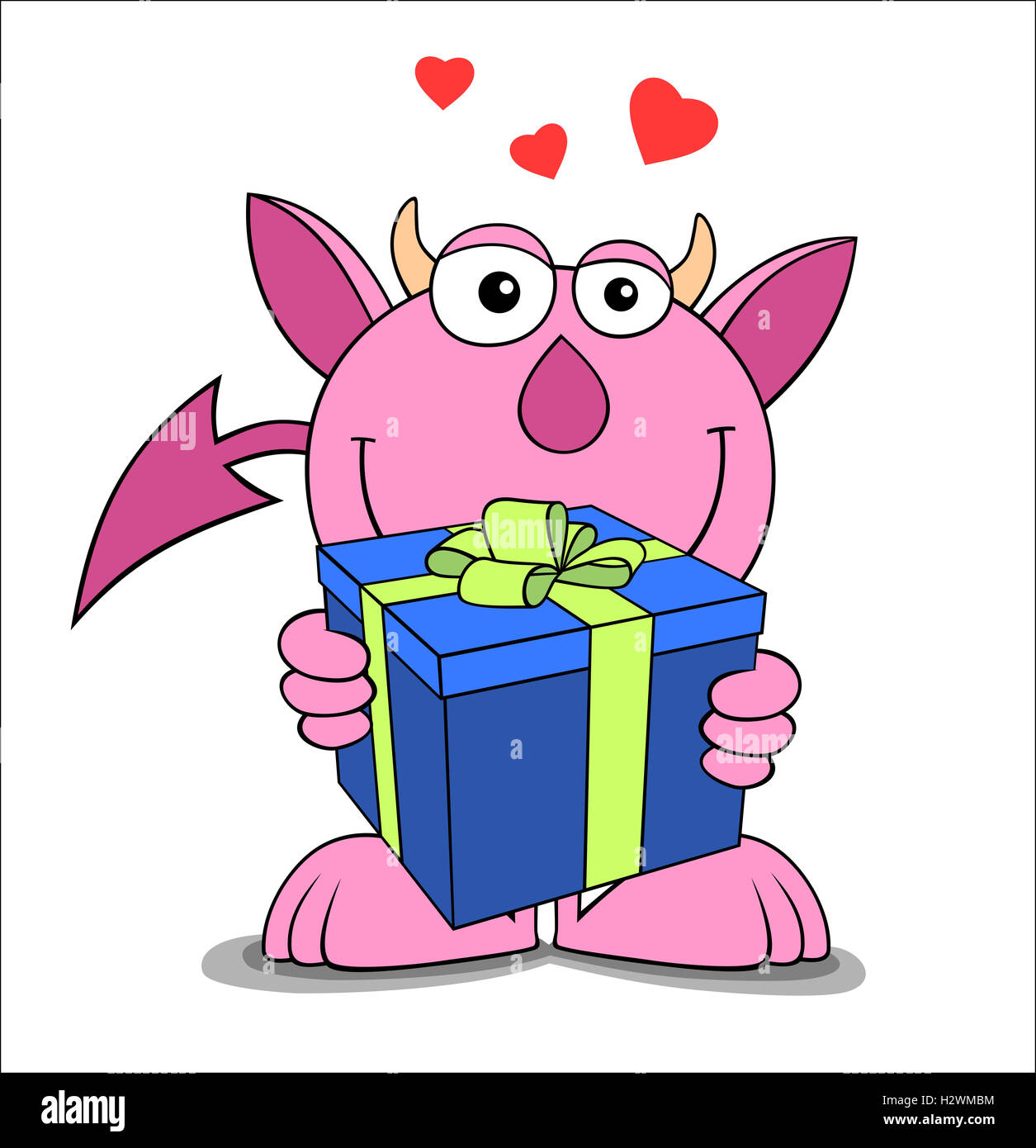 Vector illustration of funny devil cartoon style Stock Photo - Alamy