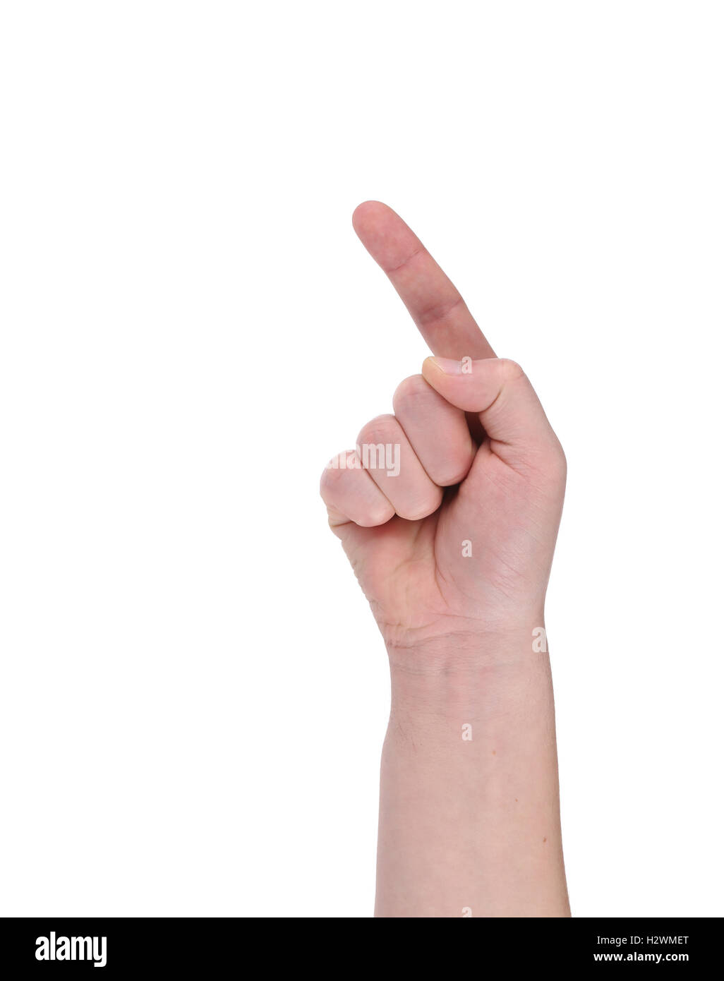 Hand touching something Stock Photo - Alamy