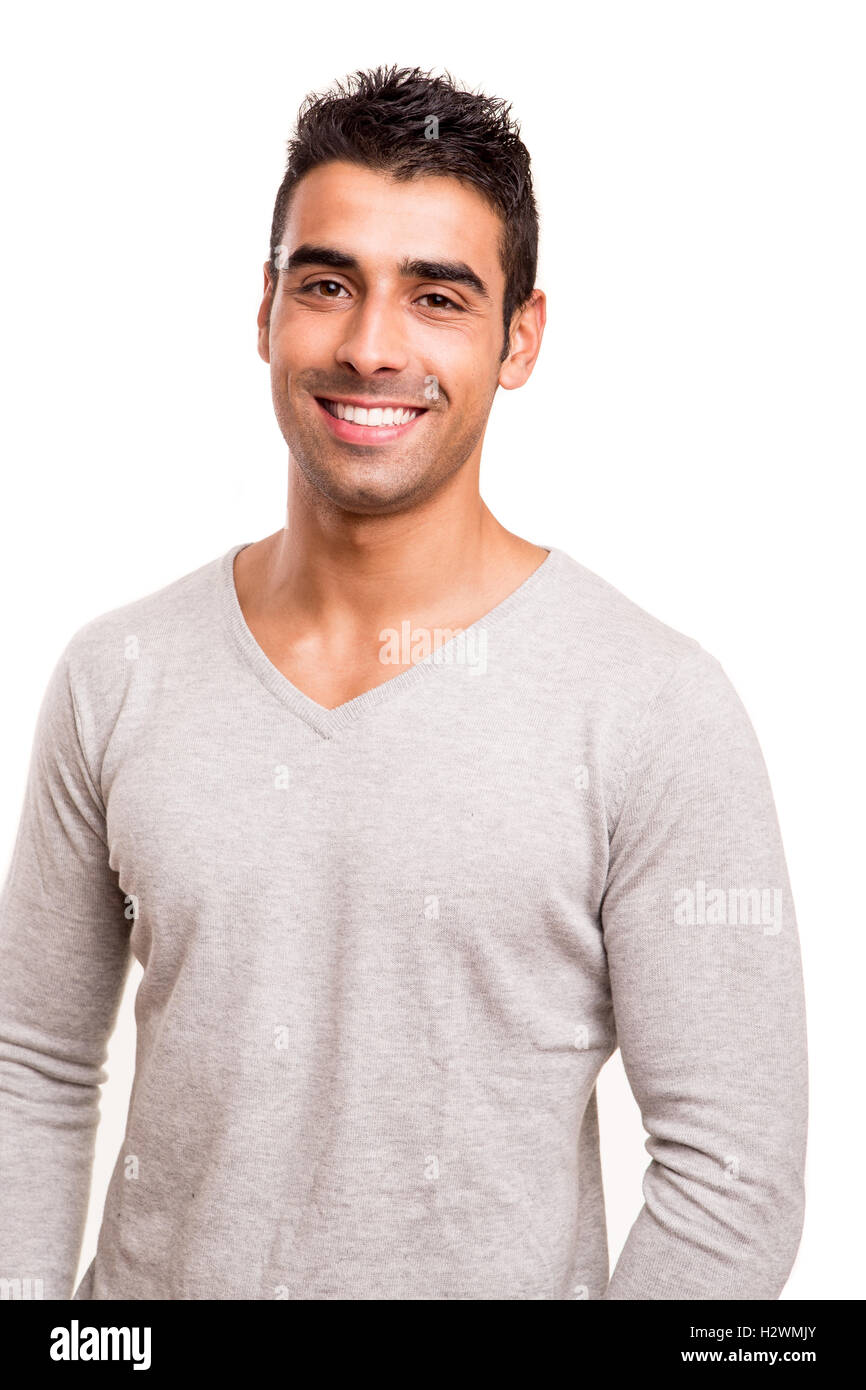 Smiling guy posing Stock Photo - Alamy