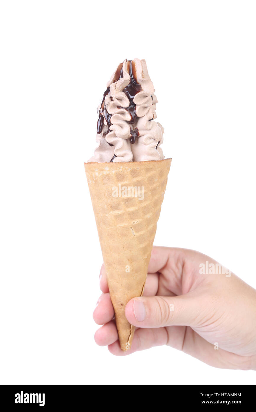 Hand holds ice cream Stock Photo - Alamy