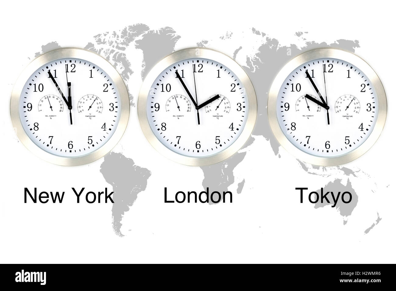 International time zone map hi-res stock photography and images - Alamy