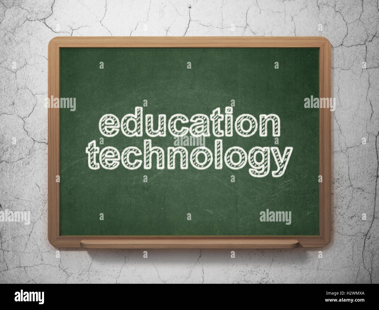 Education concept: Education Technology on chalkboard background Stock ...