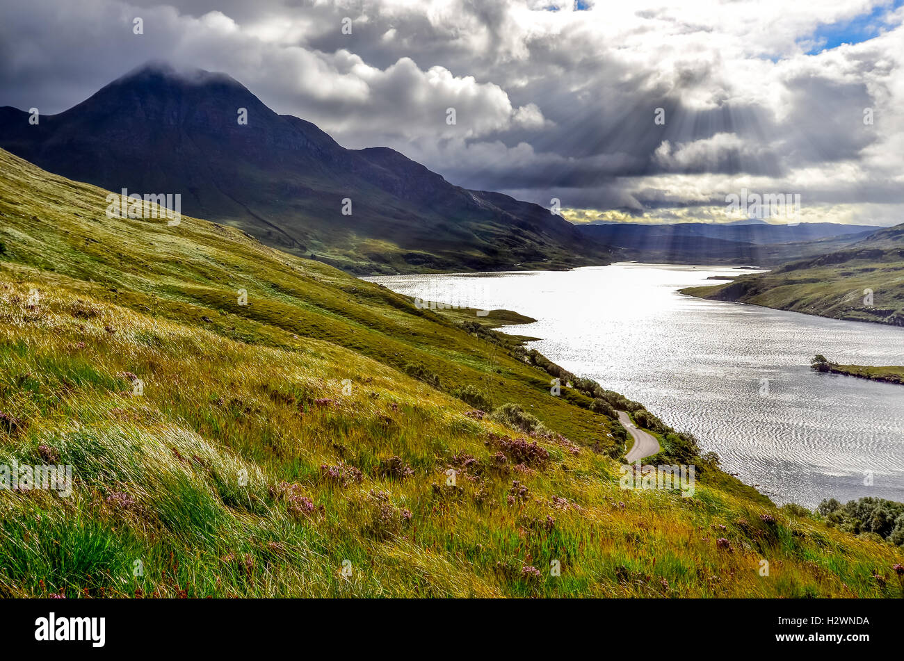 Aerial view of suilven hi-res stock photography and images - Alamy
