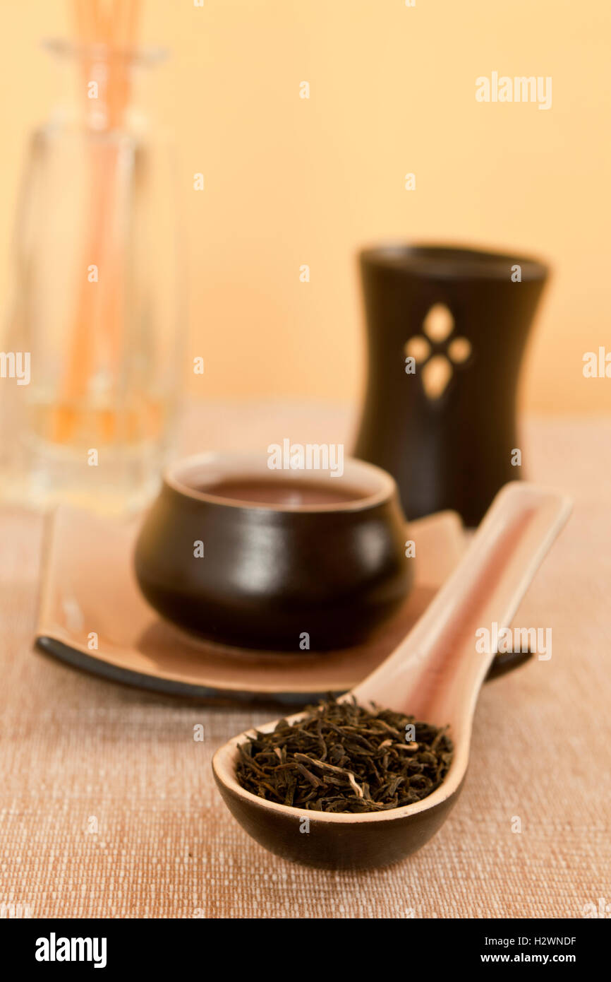 Black tea still-life Stock Photo - Alamy