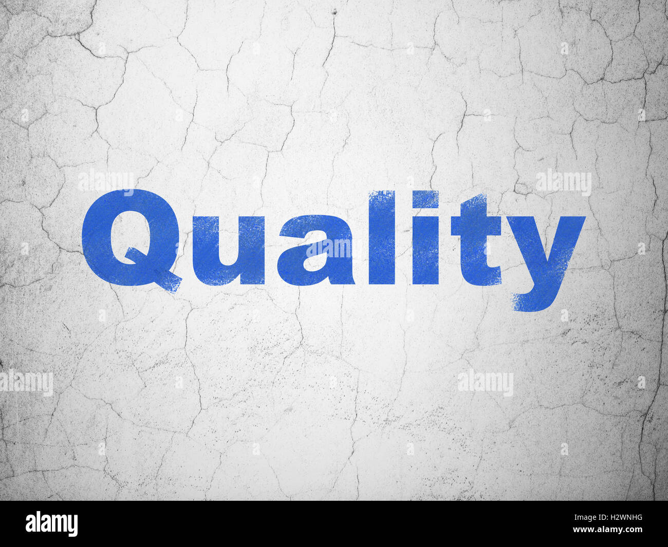 Marketing concept: Quality on wall background Stock Photo - Alamy
