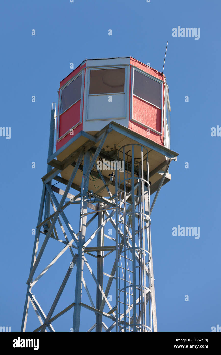 Watch tower steel forest fire lookout structure Stock Photo - Alamy