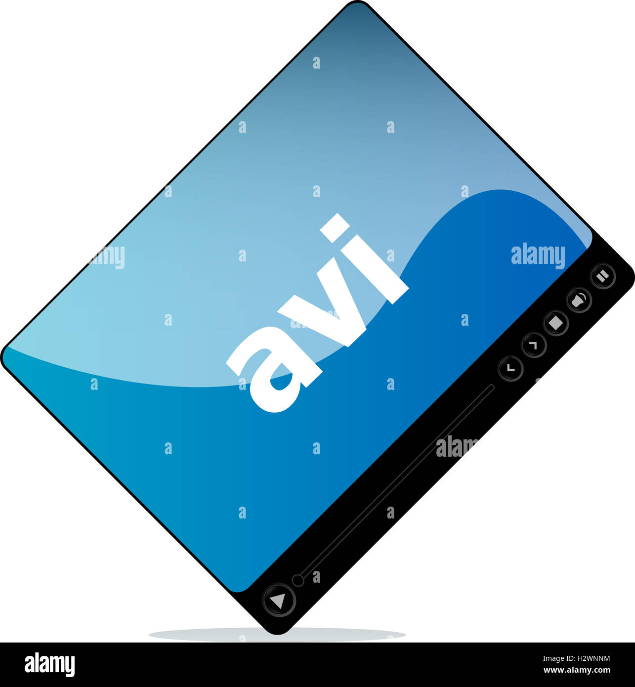 avi on media player interface Stock Photo - Alamy