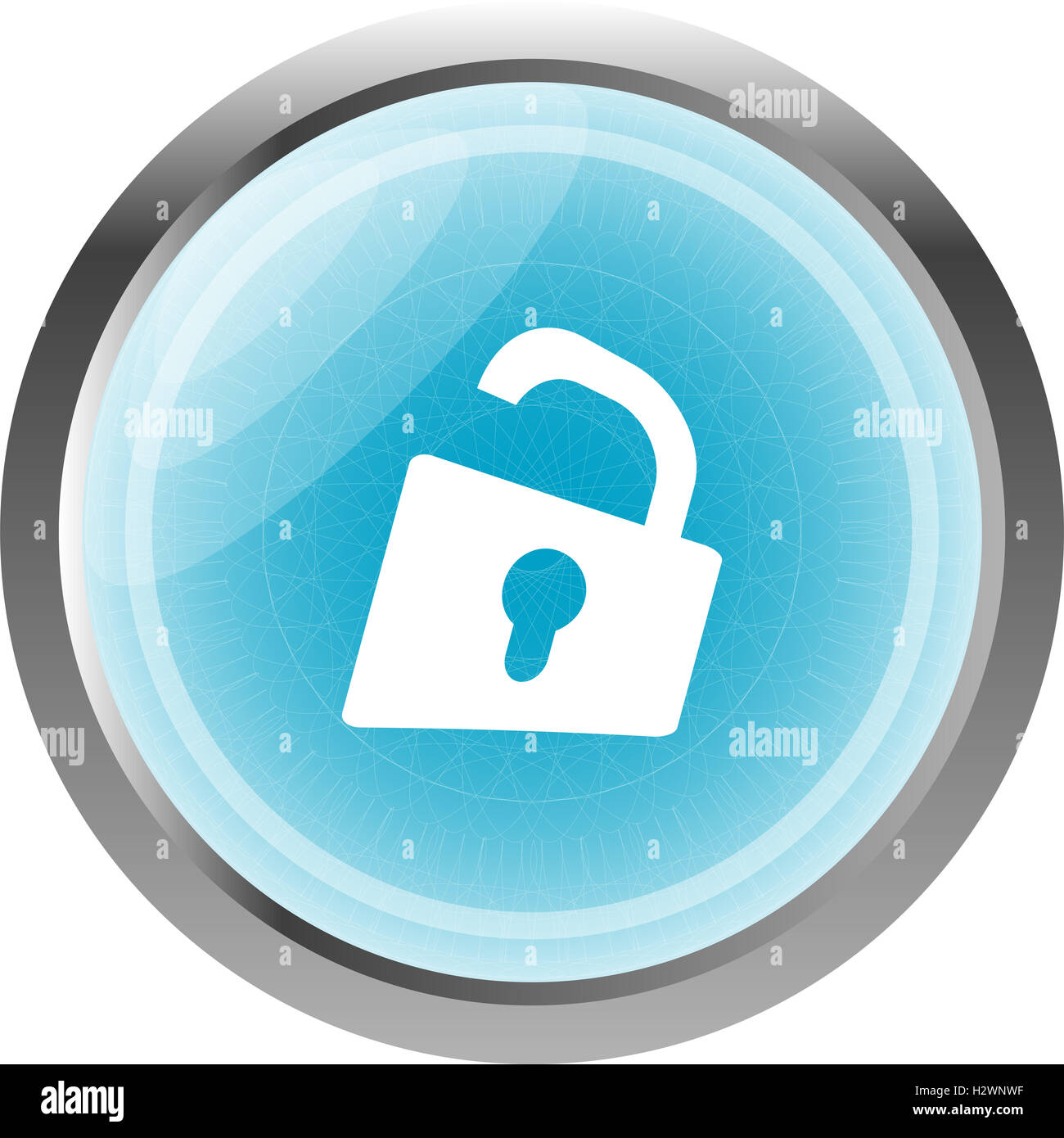 Padlock icon web sign isolated on white Stock Photo - Alamy
