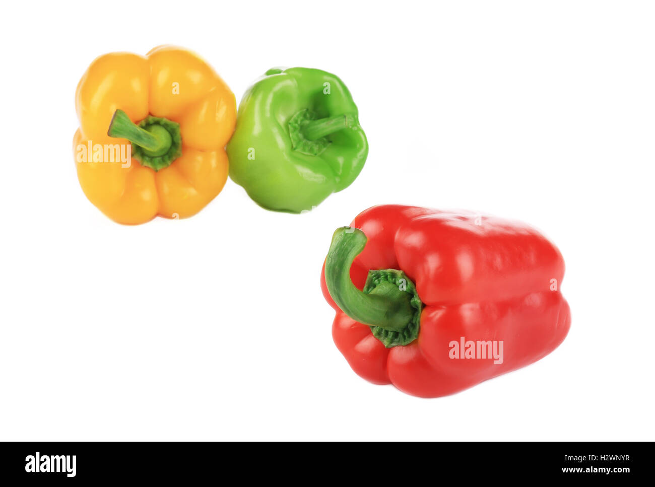Three beautiful bell peppers Stock Photo - Alamy