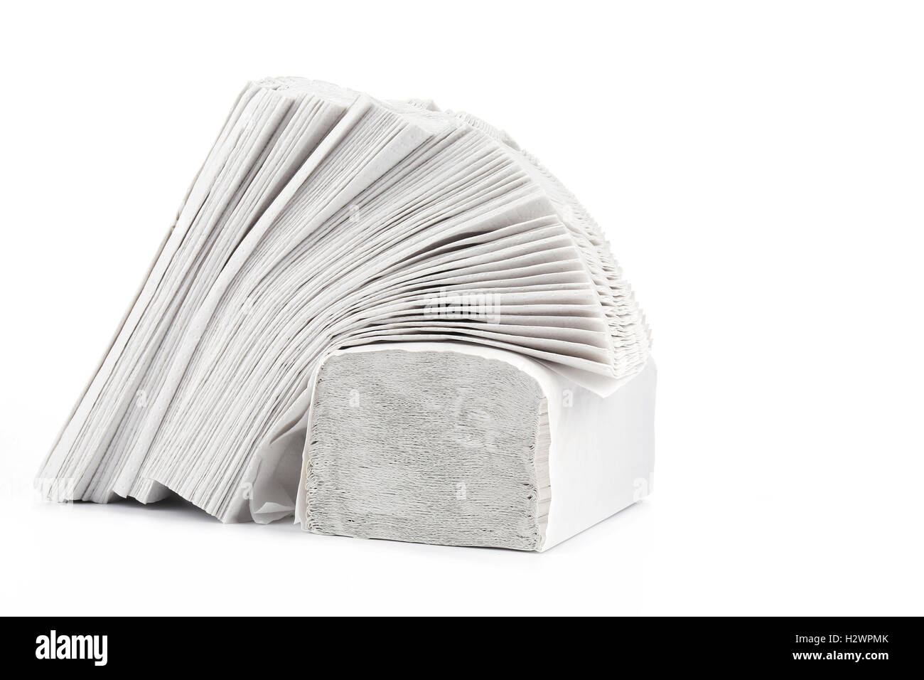 Stack of folded disposable papers Stock Photo - Alamy