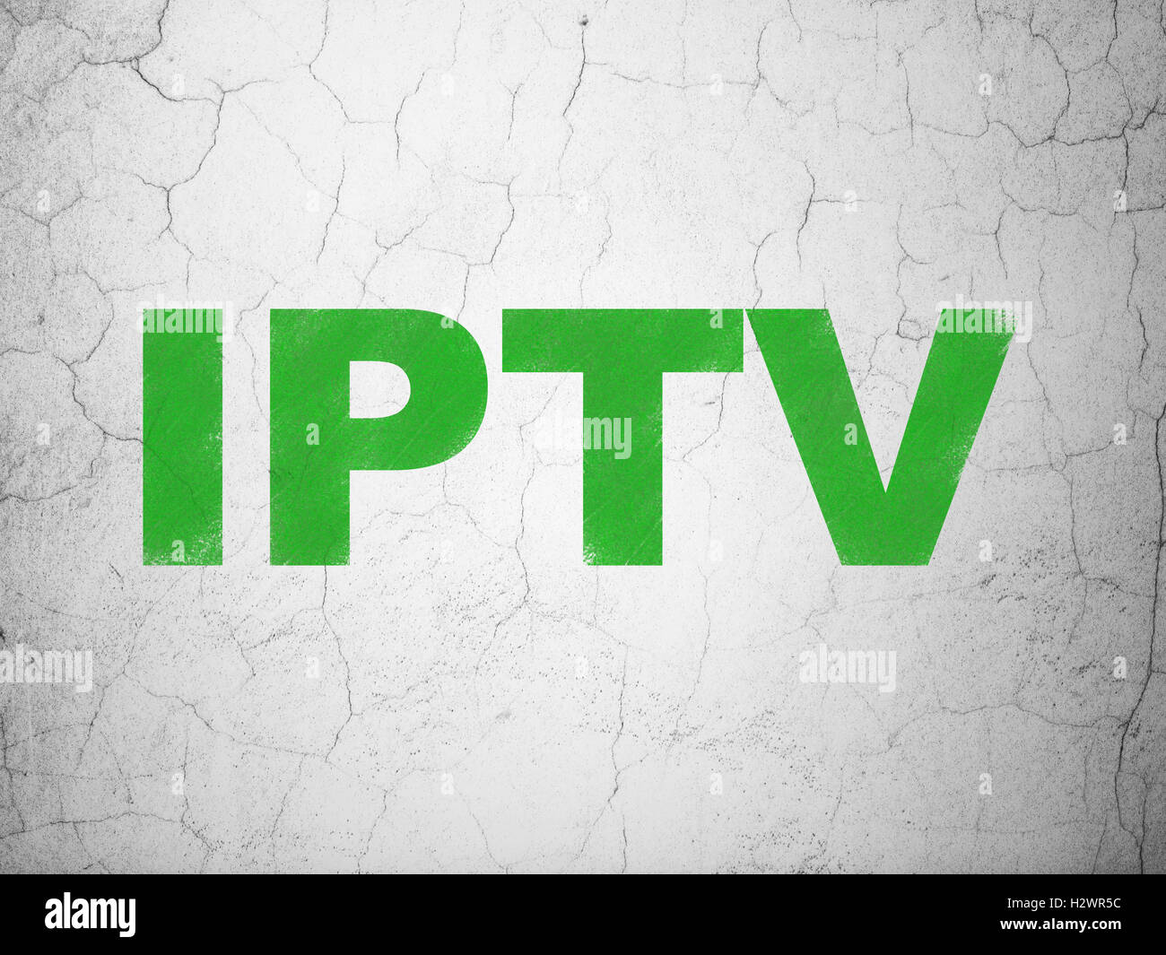 Web development concept: IPTV on wall background Stock Photo - Alamy