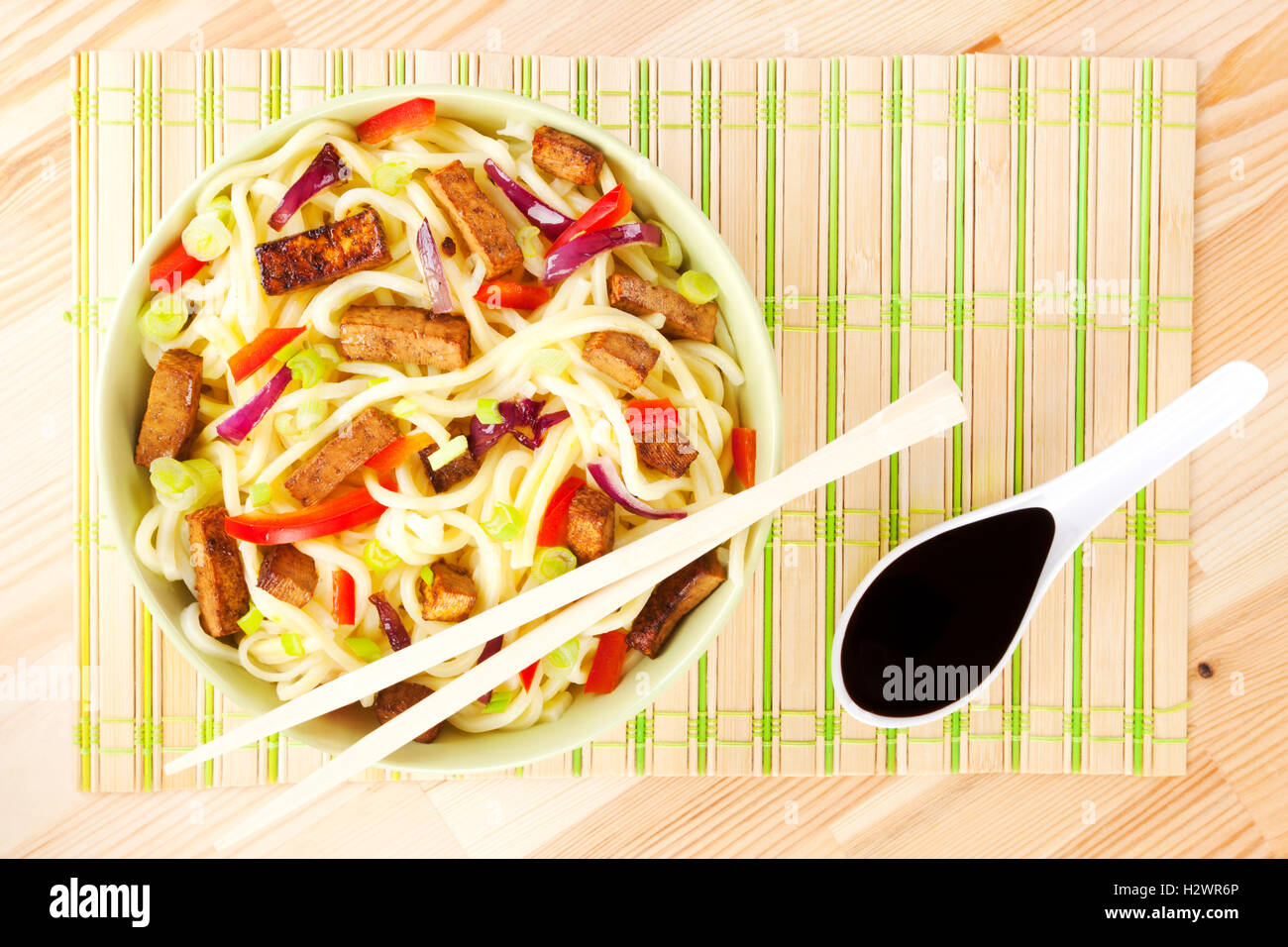 Noodles. Top view Stock Photo - Alamy