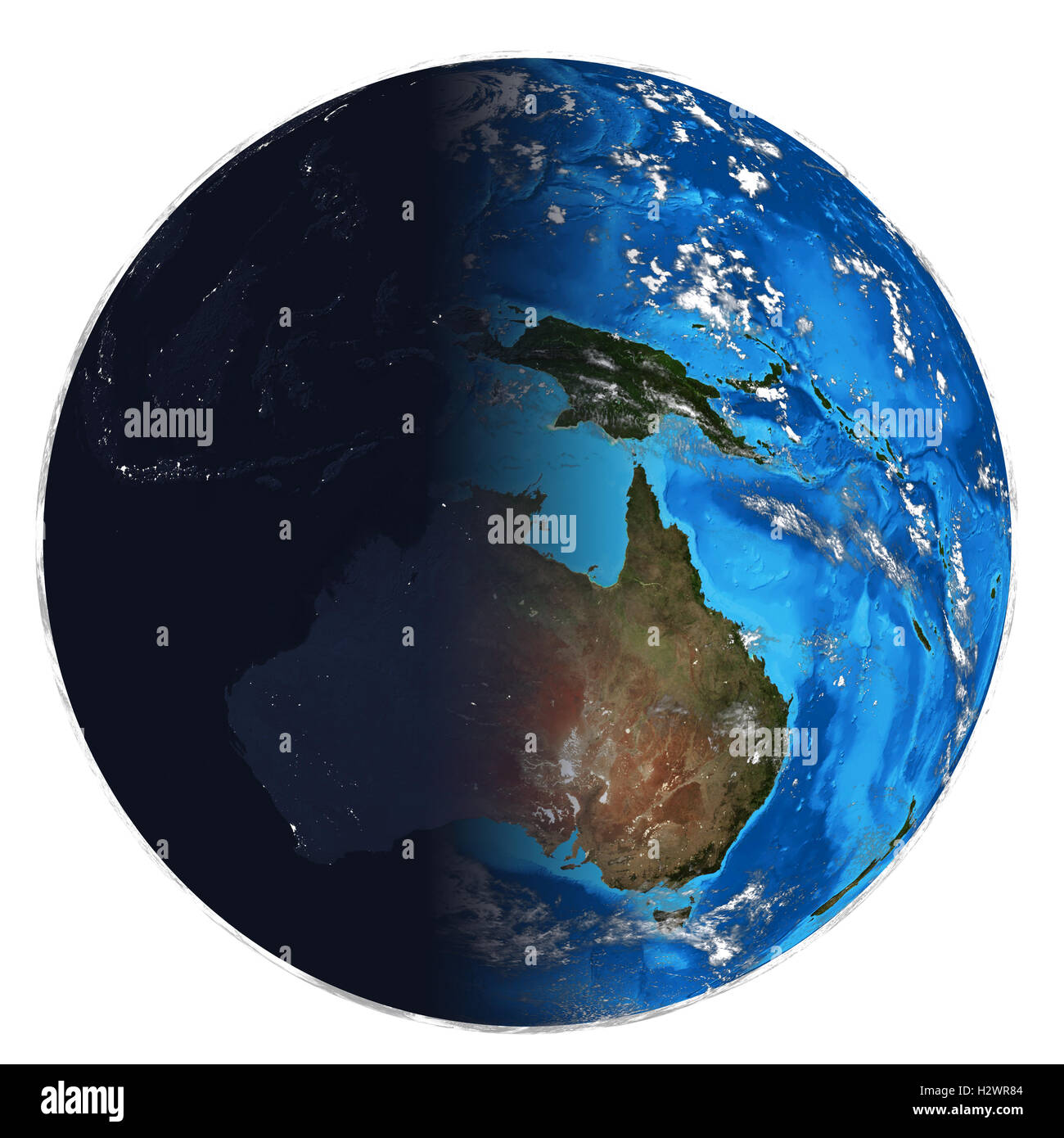 Photorealistic Earth. Day and night Stock Photo - Alamy