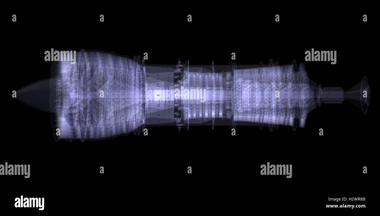 X-ray concept jet engine Stock Photo - Alamy