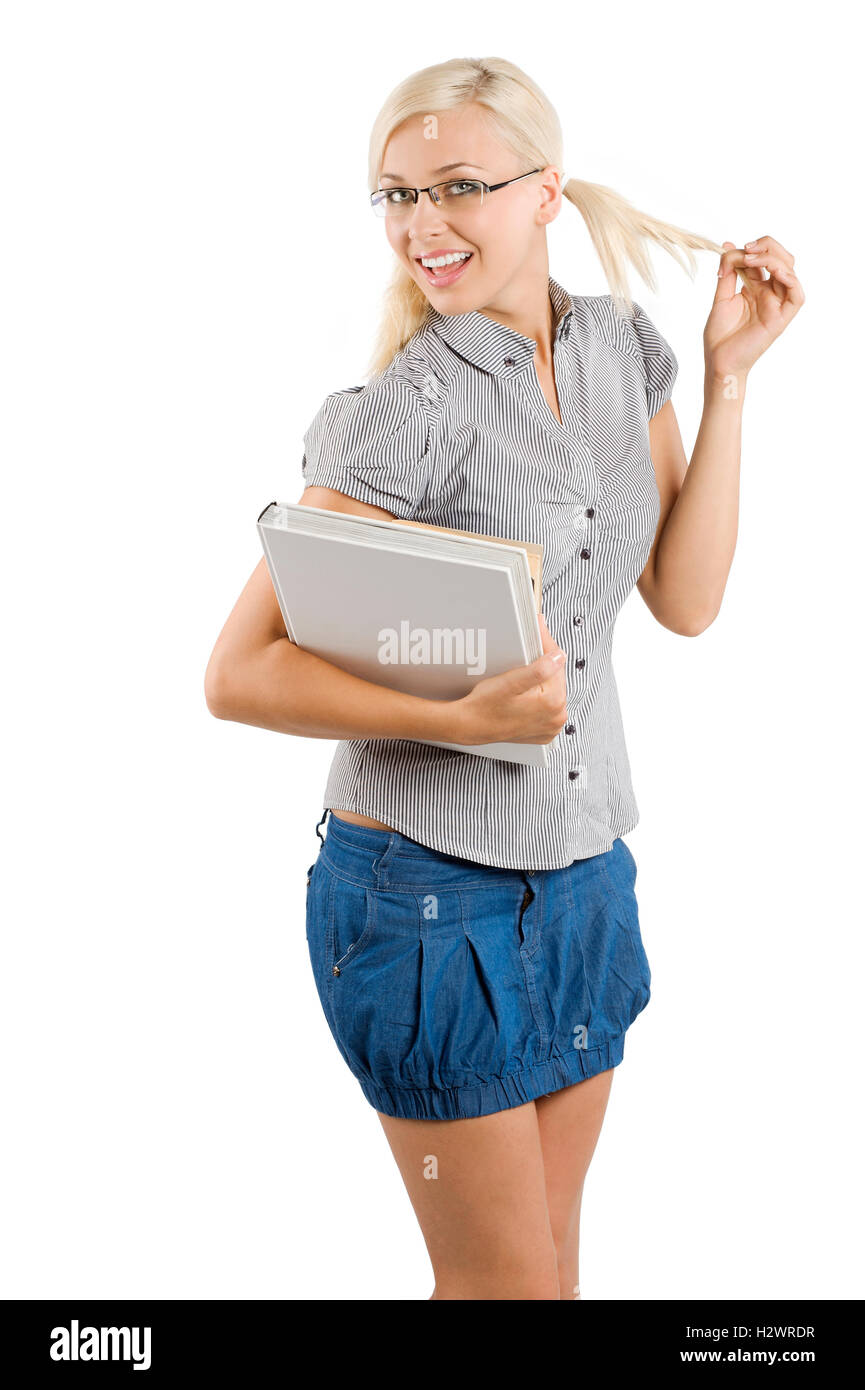 student with glasses Stock Photo - Alamy