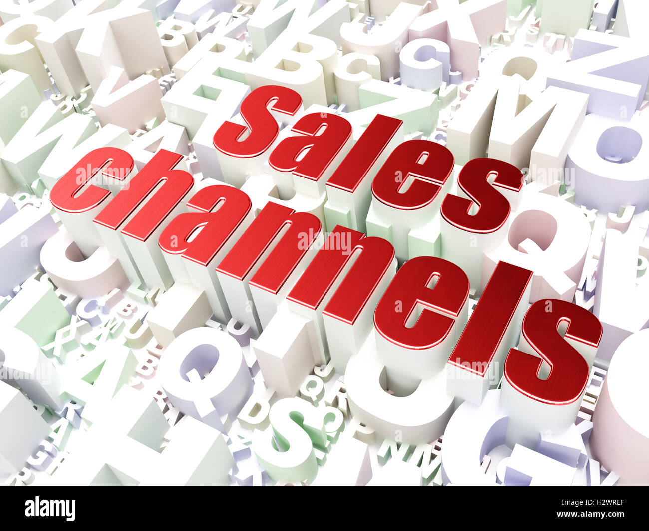 Marketing concept: Sales Channels on alphabet background Stock Photo ...