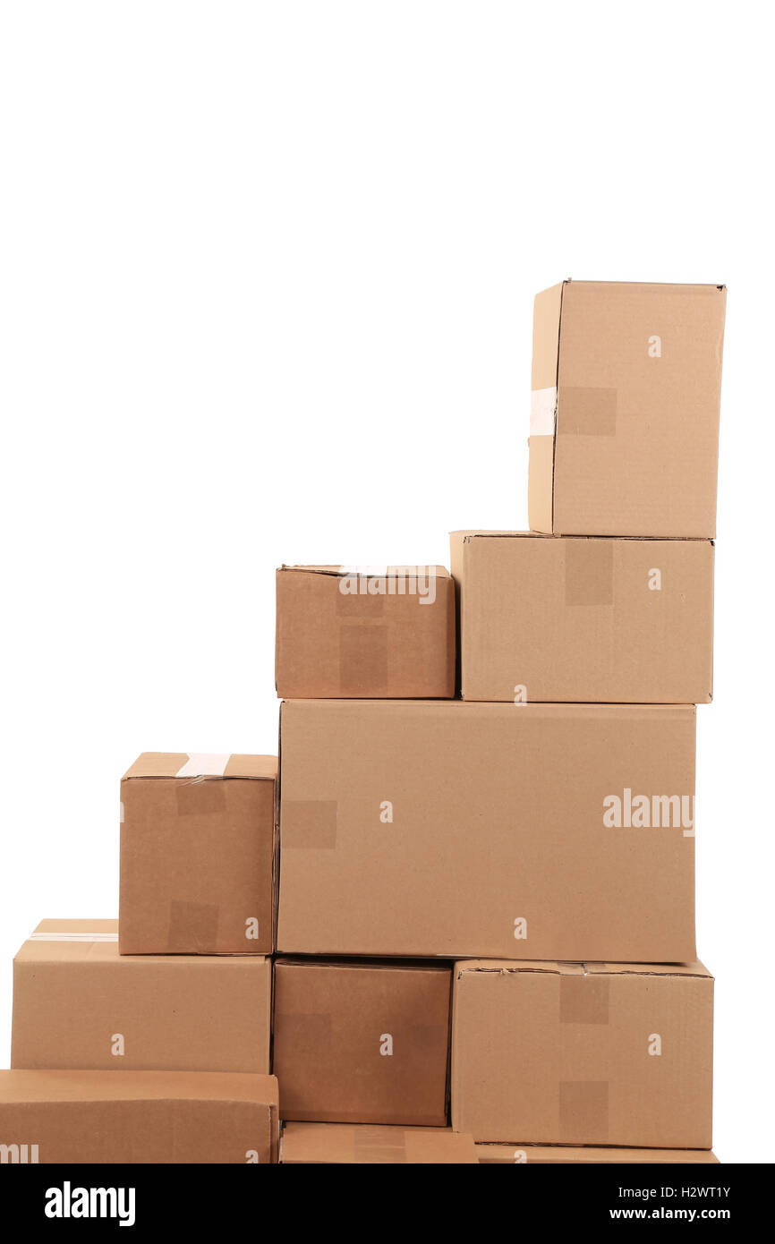 Stack of cardboard boxes Stock Photo - Alamy