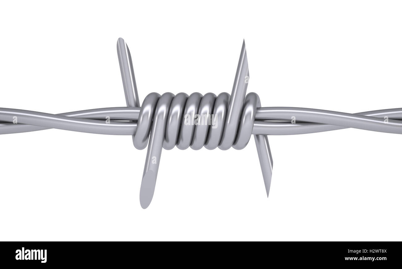 Part of barbed wire Stock Photo - Alamy