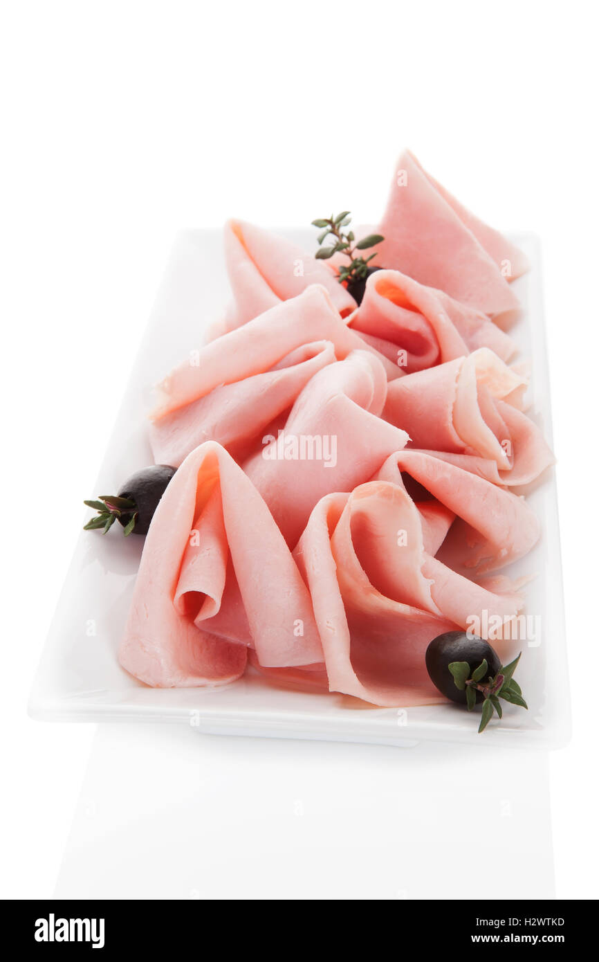 Luxurious ham plate Stock Photo - Alamy