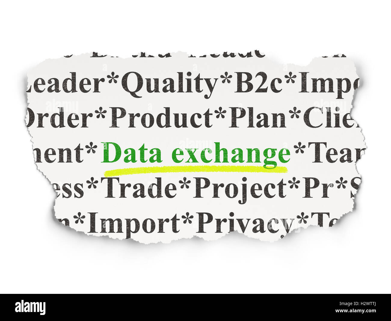 Data concept: Data Exchange on Paper background Stock Photo - Alamy