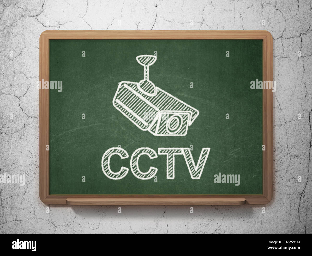 Safety concept: Cctv Camera and CCTV on chalkboard background Stock ...
