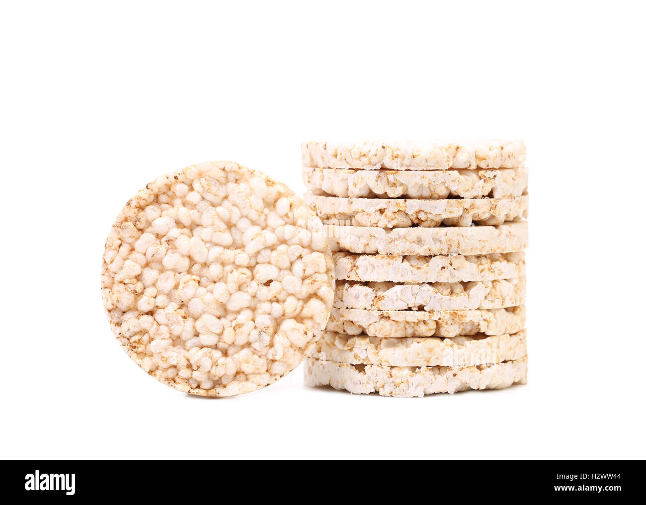 Stack of rice cakes Stock Photo - Alamy