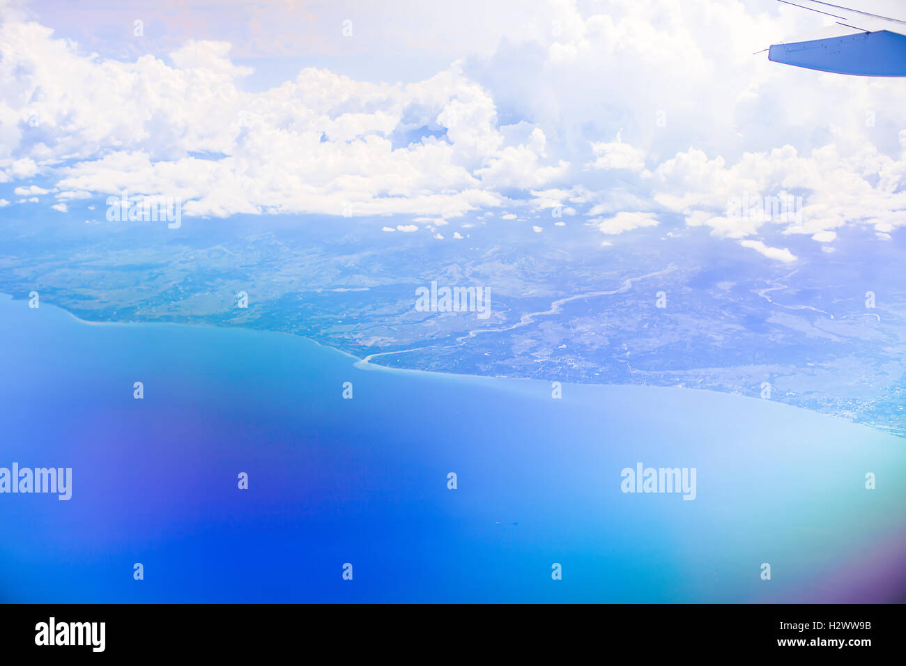 Sea view from the bird's-eye view Stock Photo - Alamy