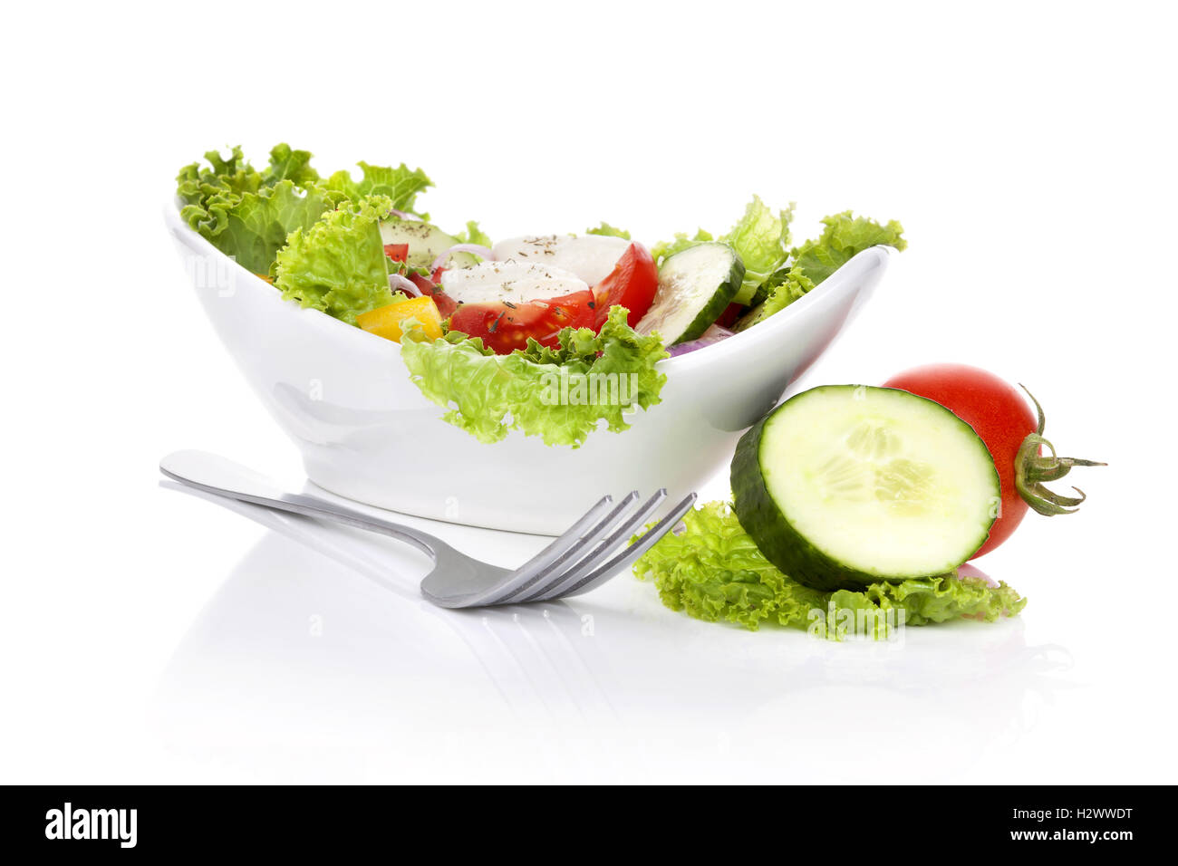 Closeup shot gourmet salad Cut Out Stock Images & Pictures - Alamy