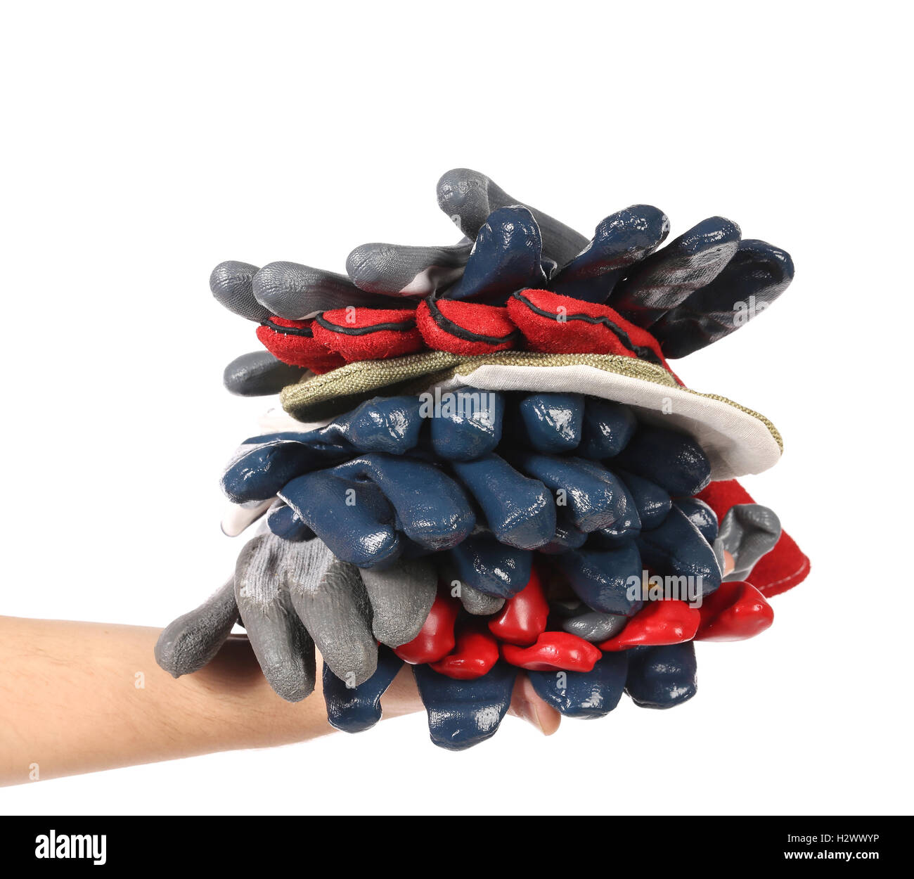 Rubber gloves on a hand Stock Photo - Alamy