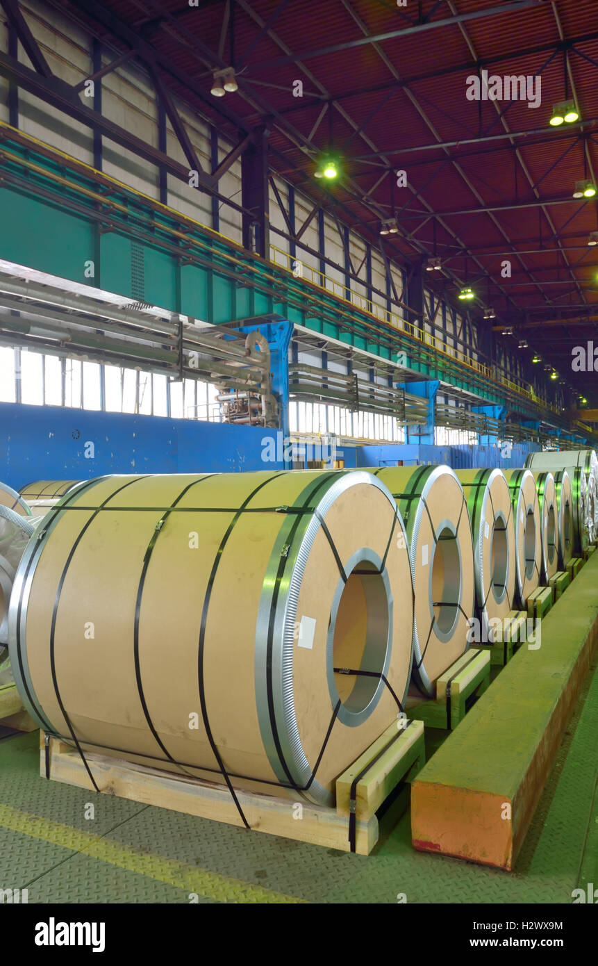 rolls of steel sheet Stock Photo - Alamy