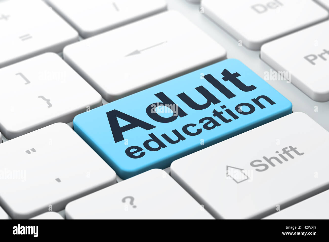 Education concept: Adult Education on computer keyboard background ...