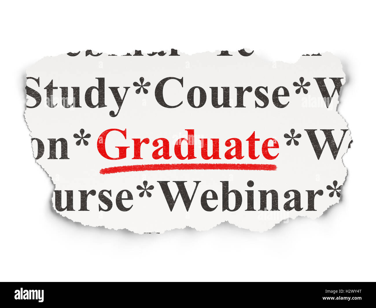Education concept: Graduate on Paper background Stock Photo - Alamy