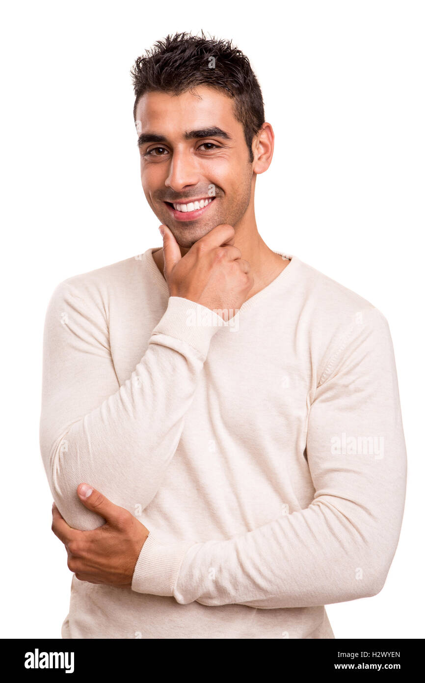 Portrait of a smiling young man Stock Photo - Alamy