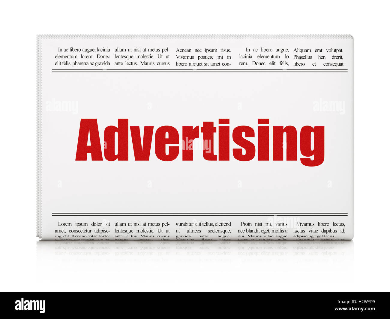 Marketing concept: newspaper headline Advertising Stock Photo - Alamy