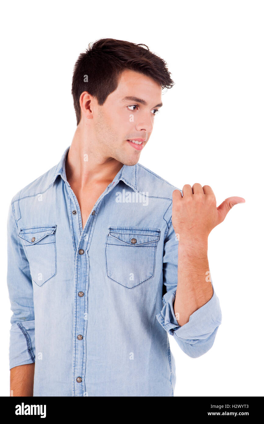 Man pointing right hi-res stock photography and images - Alamy