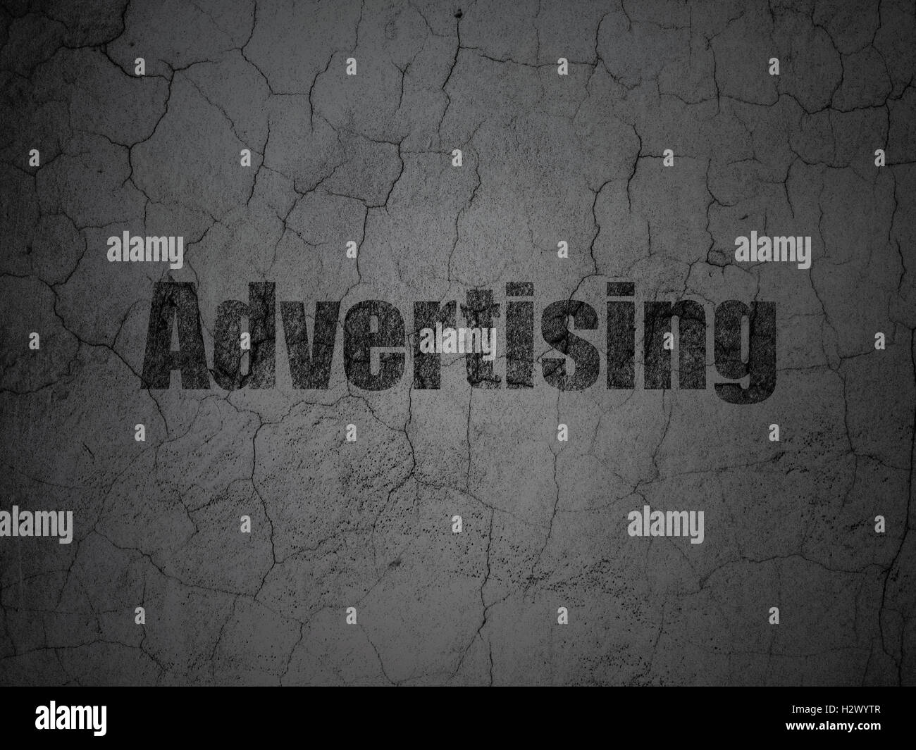 Advertising concept: Advertising on grunge wall background Stock Photo ...