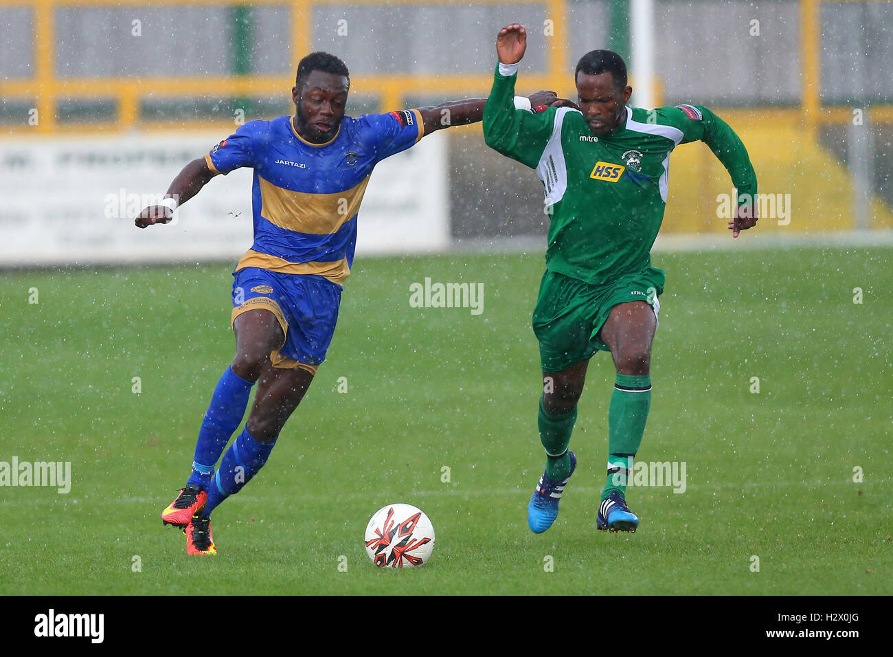 David Manu in action for Romford during Romford vs Haringey Borough ...