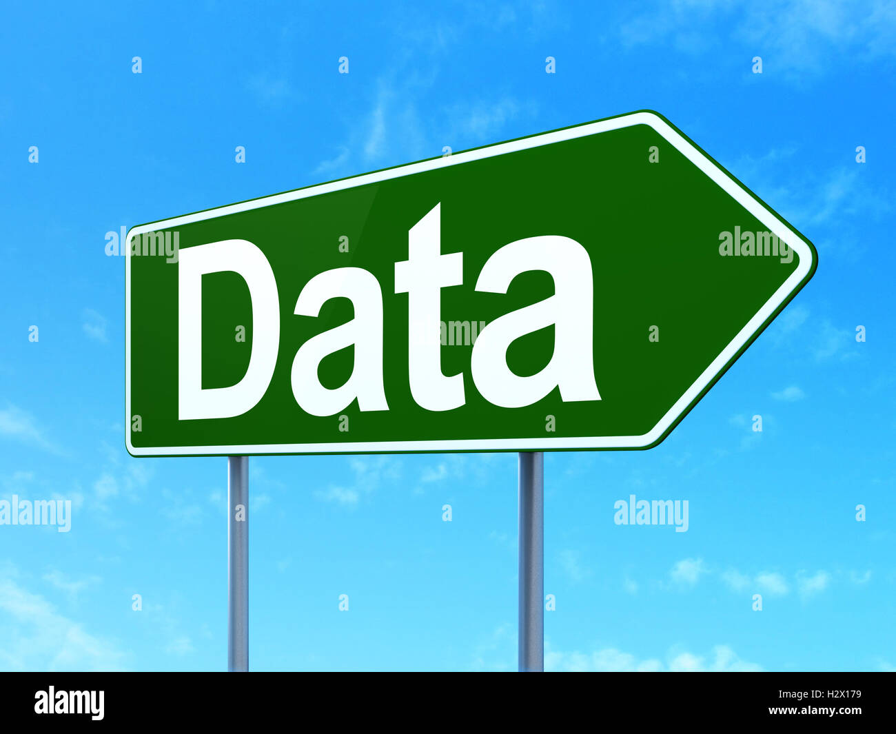 Data concept: Data on road sign background Stock Photo - Alamy
