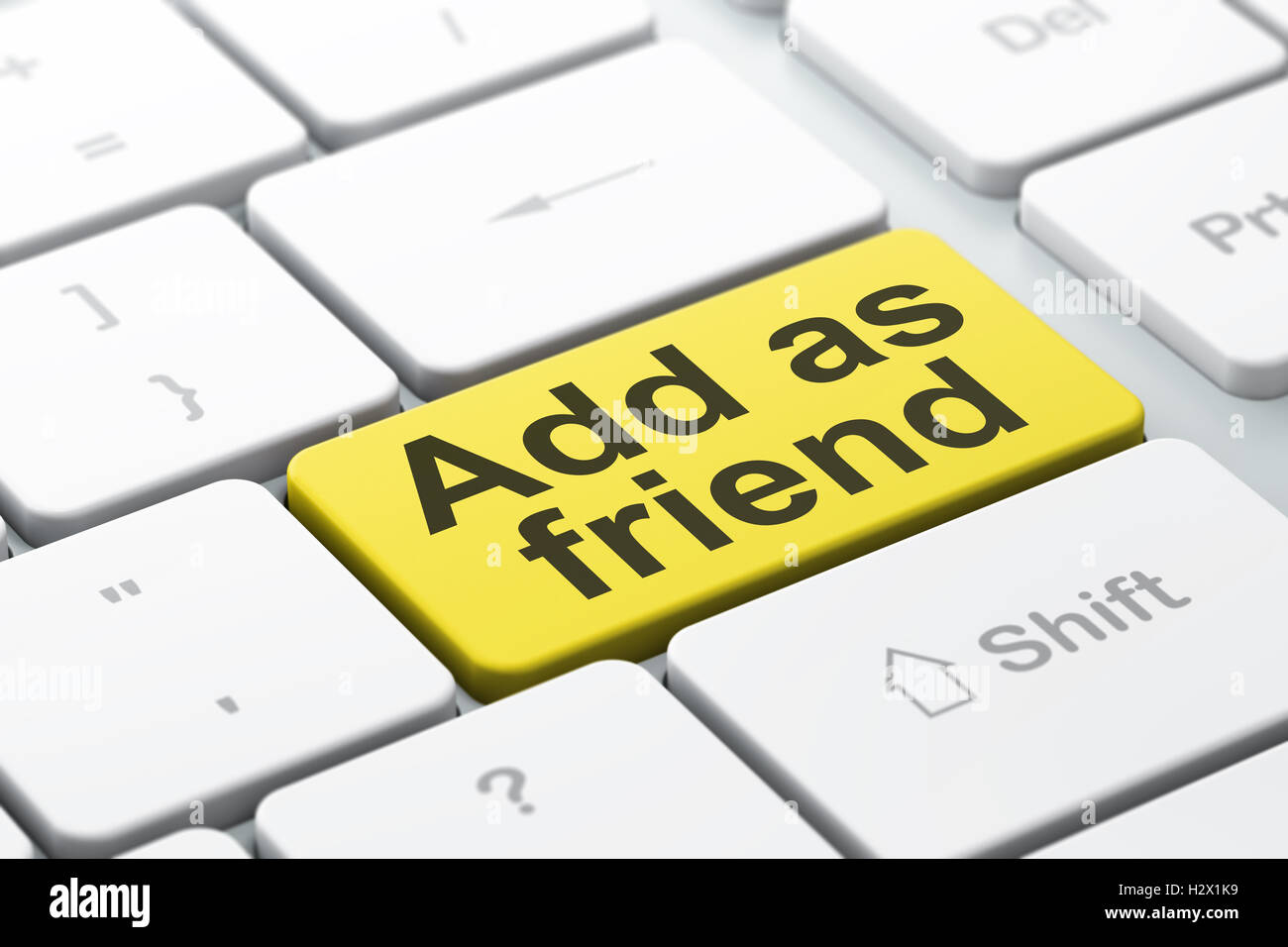Social media concept: Add as Friend on computer keyboard background ...