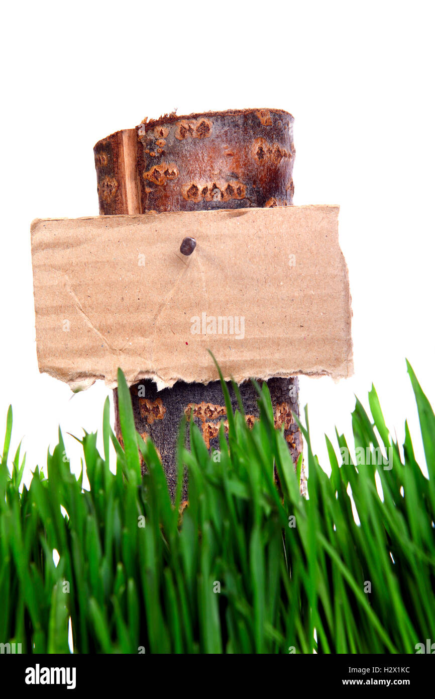 Guide sign on the Grass Stock Photo - Alamy