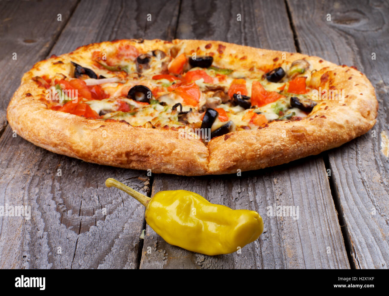 Hot pizza with olives hi-res stock photography and images - Alamy